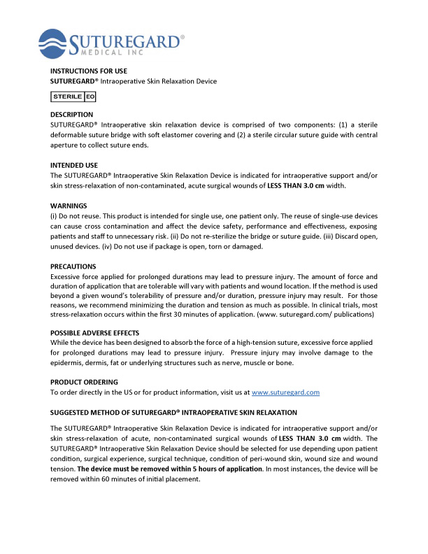 Mohs Surgery BCC SCC Wound Closure | SUTUREGARD Instructions for Use
